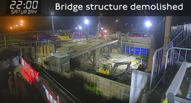 Demolishing A127 Ardleigh Green Road Bridge - UK Construction Online