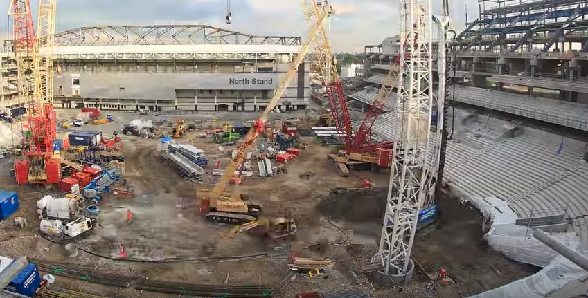 Latest construction timelapse of the new Tottenham Hotspur stadium
