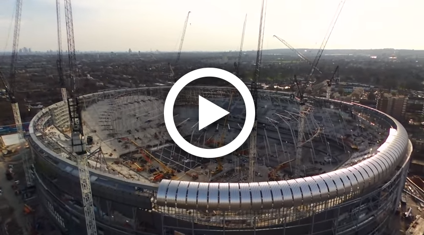 Tottenham new stadium 360 birds eye view - UK Construction Online