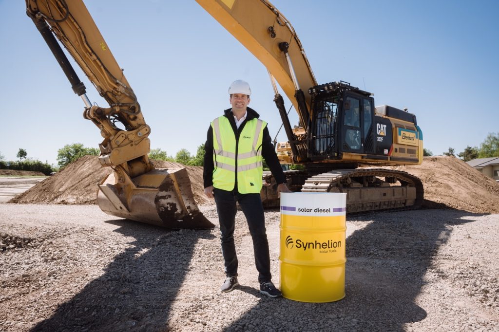 Synhelion fuels first construction machine with renewable diesel - UK ...