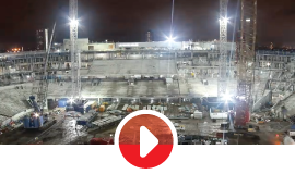 Spurs New Stadium: North stand middle tier construction 1080P